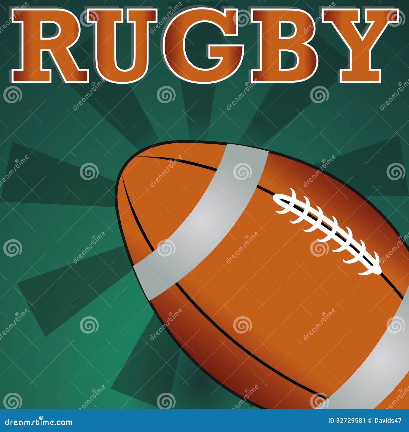 Rugby stock vector. Illustration of outdoor, games, slim - 32729581