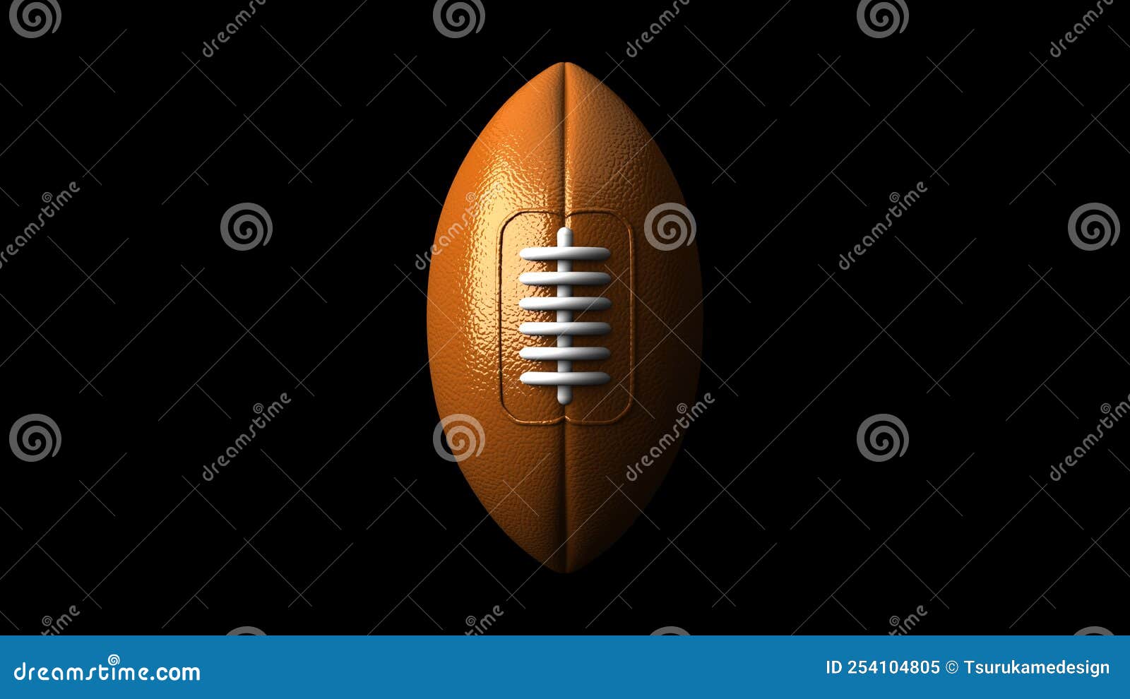 Rugby Ball on Black Background. Stock Illustration - Illustration of ...