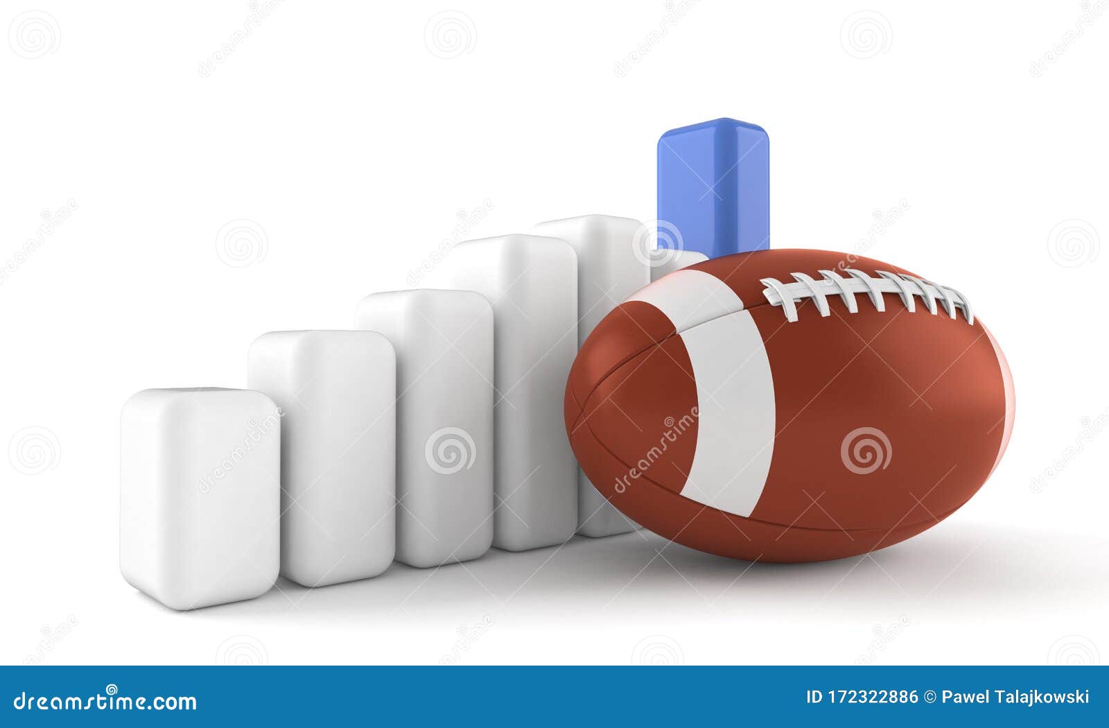 Rugby ball with chart stock illustration. Illustration of finance ...