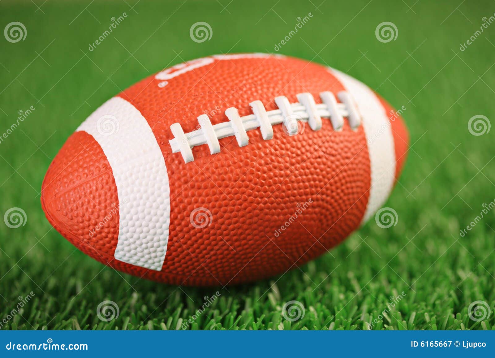 Rugby ball on a grass stock image. Image of kickball, meadow - 6165667