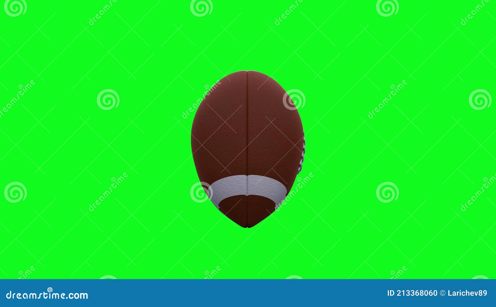 Rugby Ball on a Green Screen. 3d Rendering Stock Illustration ...