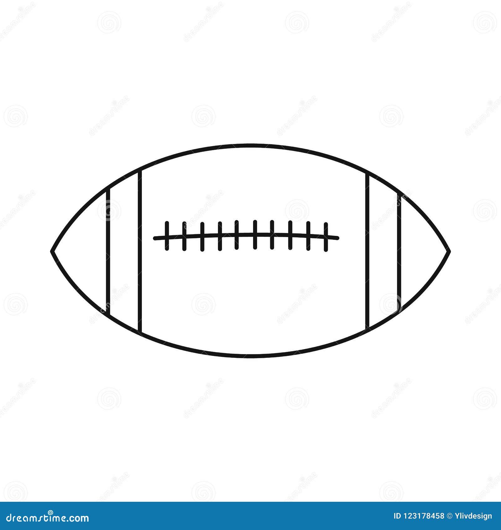 Rugby Ball Icon Outline Style Stock Illustrations – 312 Rugby Ball Icon ...