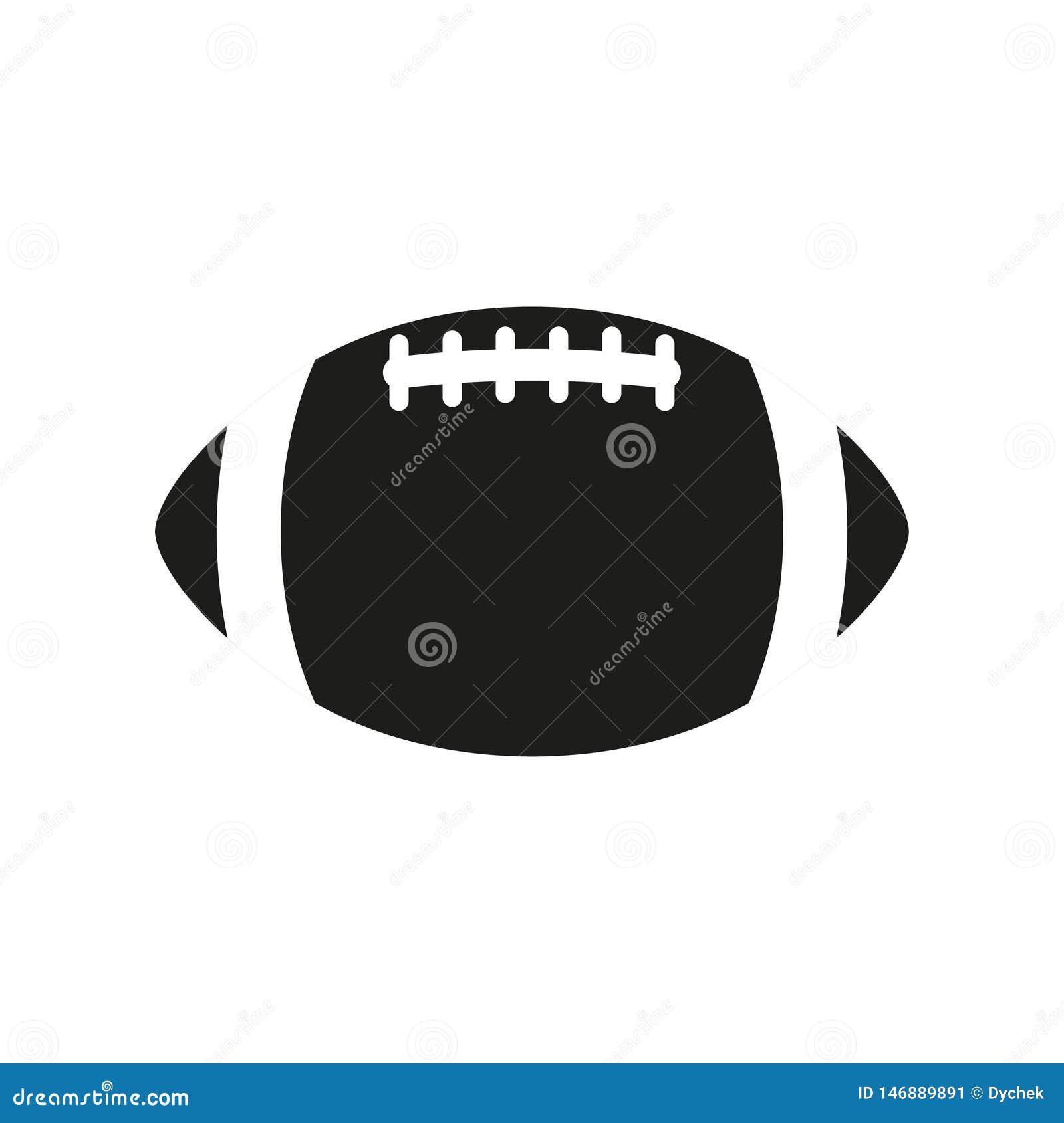 Rugby Ball Icon. Simple Flat Vector Illustration Stock Vector ...