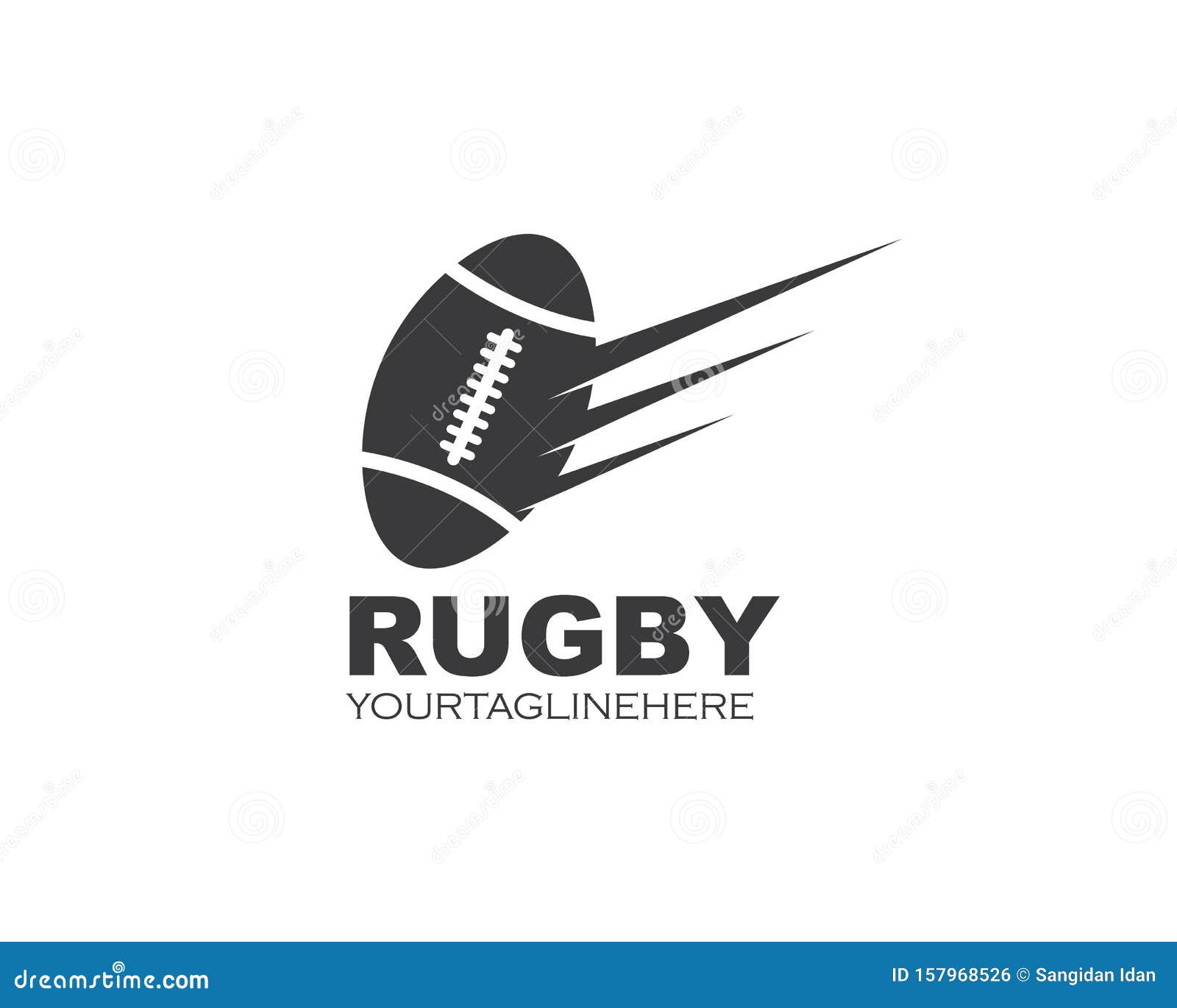 Rugby Ball Icon Vector Illustration Design Stock Vector - Illustration ...