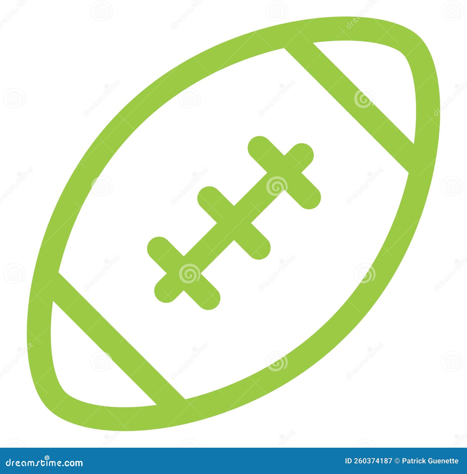 Rugby ball, icon stock vector. Illustration of symbol - 260374187