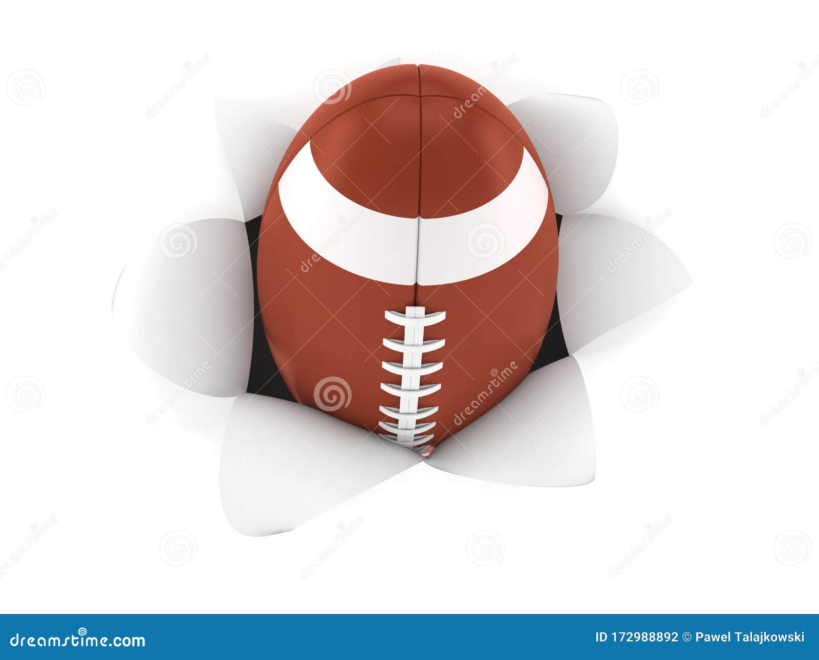 Rugby Ball Inside Hole from Torn Paper Stock Illustration ...