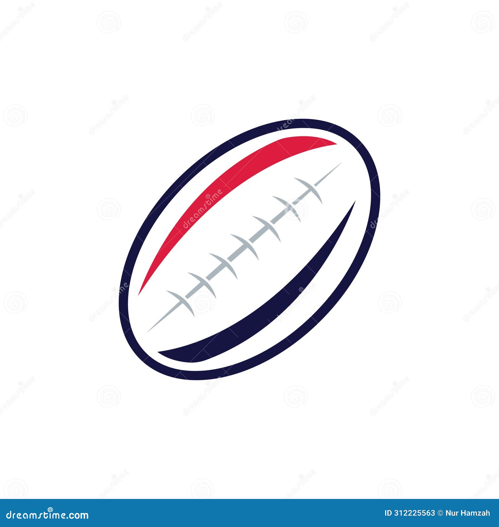 Rugby Ball Logo Vector Icon Stock Vector - Illustration of shape, badge ...