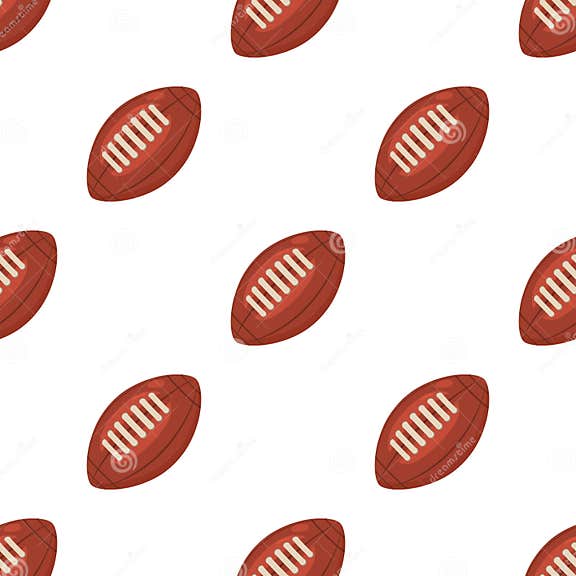 Rugby Ball Pattern Seamless Vector Stock Vector - Illustration of ...