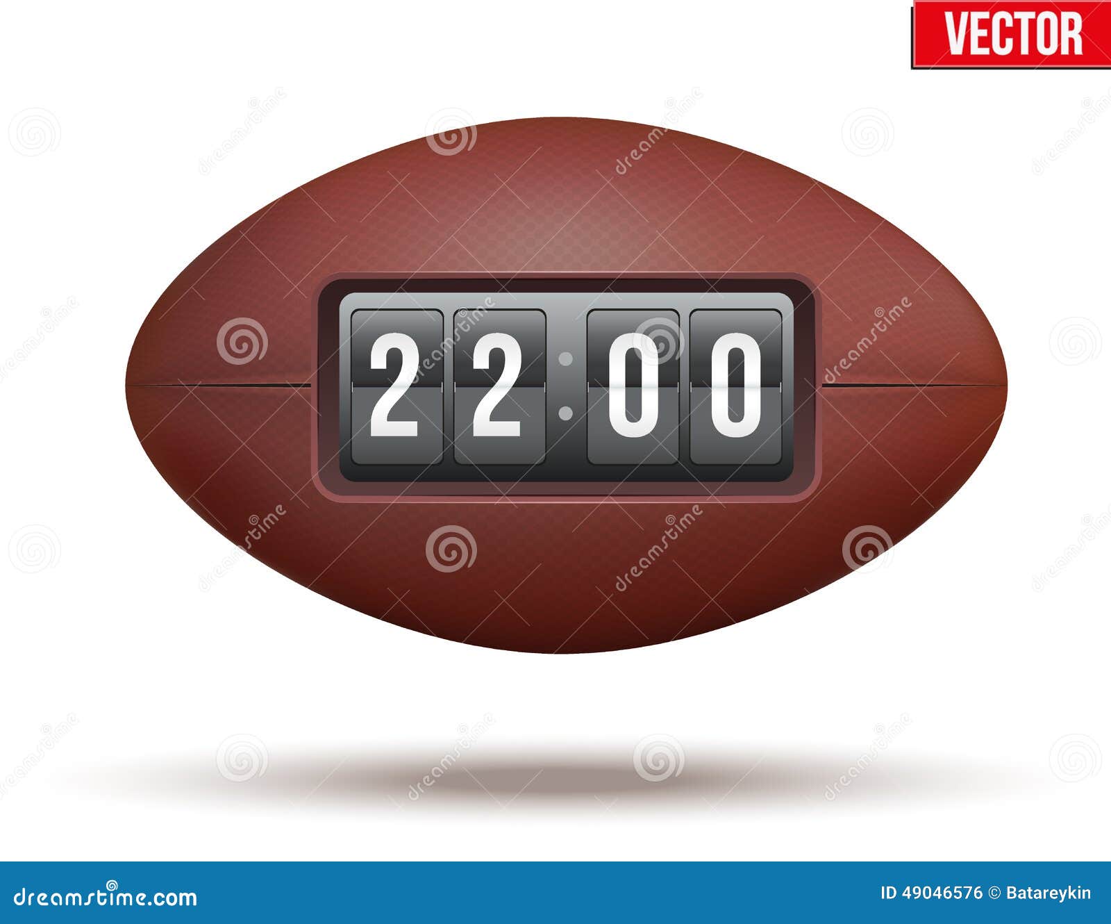 Rugby Ball with Score of the Game Stock Vector - Illustration of ...