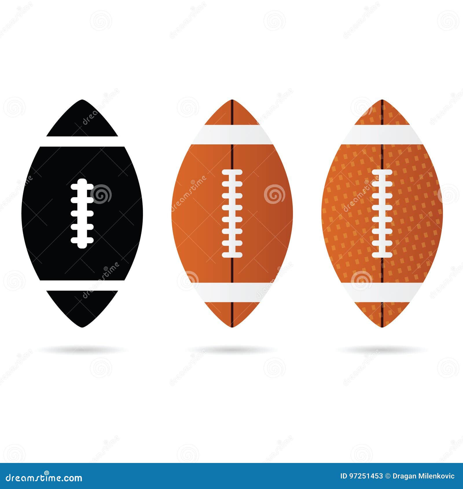 Rugby Ball Set Illustration Stock Vector - Illustration of goal, ball ...