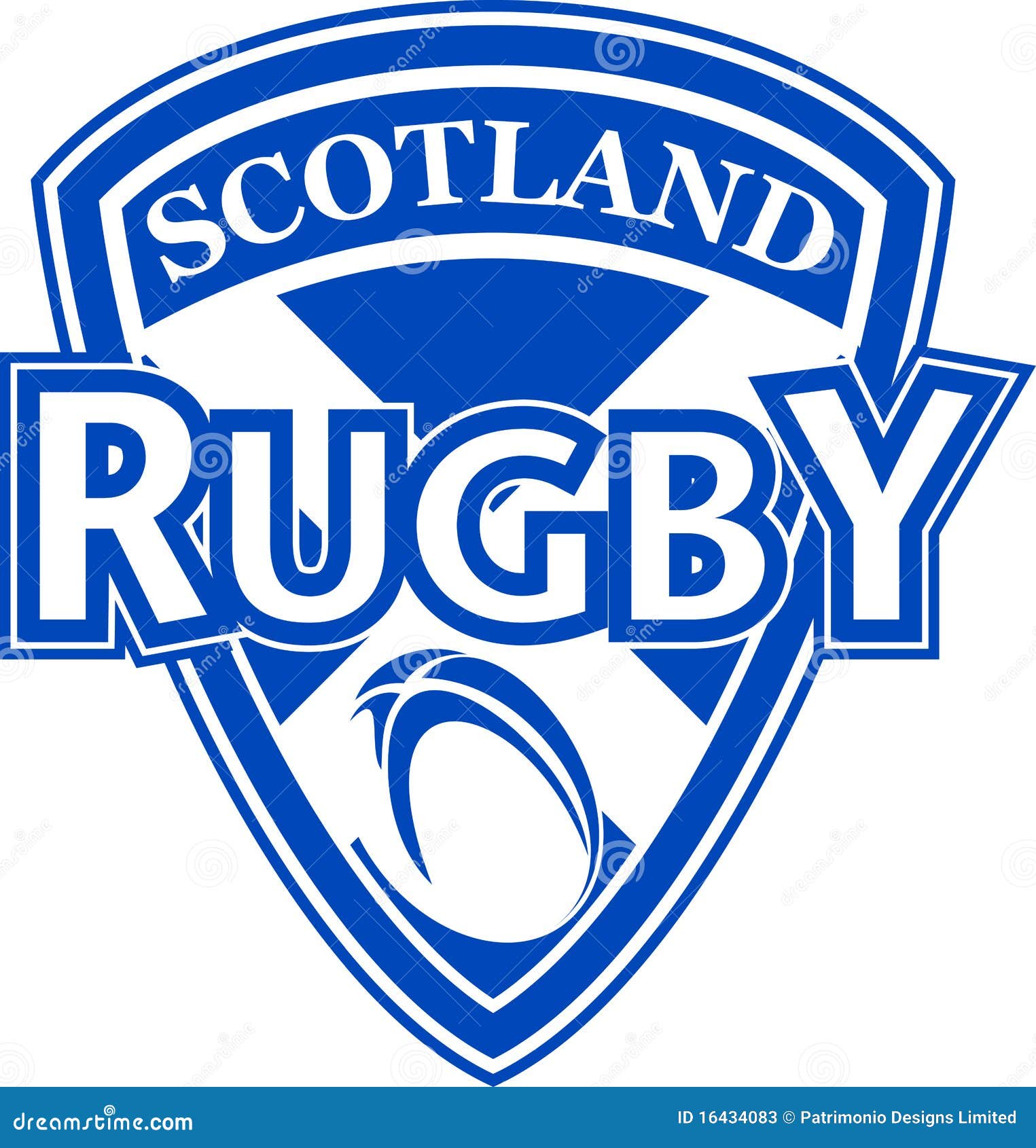 Rugby ball shield scotland stock illustration. Illustration of shield ...