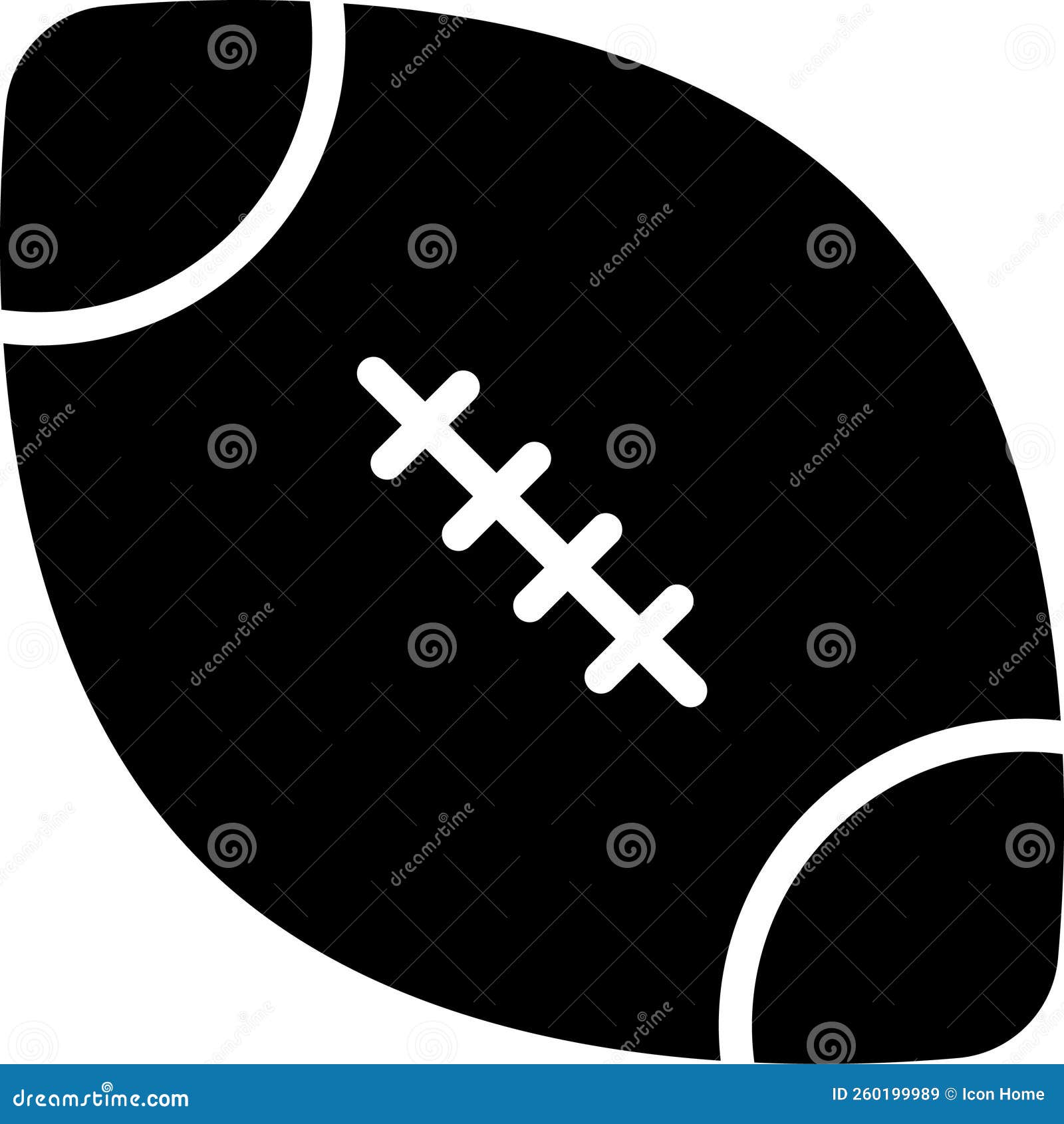 Rugby Ball Vector Glyph Icon. Modern Glyph Symbols. Collection of ...