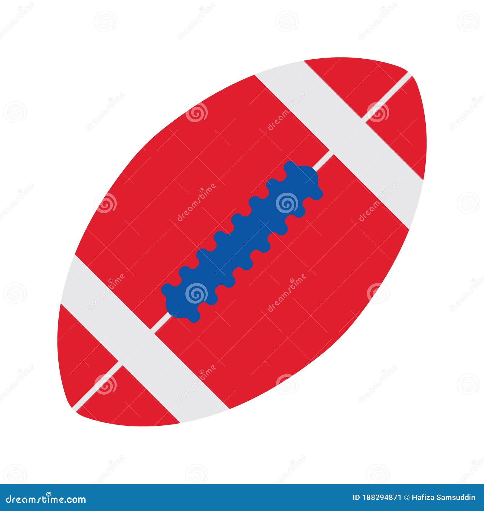 Rugby Ball. Vector Illustration Decorative Design Stock Vector ...