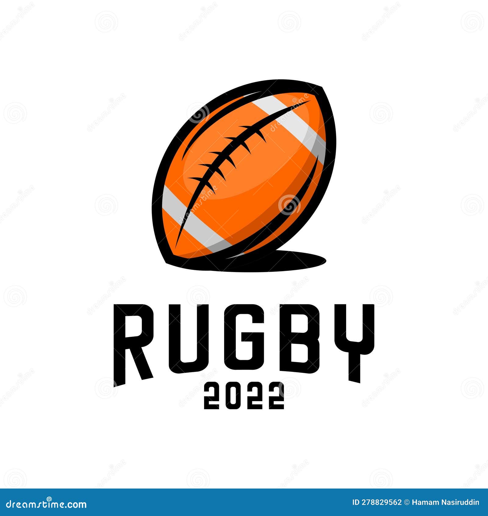 Rugby ball vector stock vector. Illustration of team - 278829562