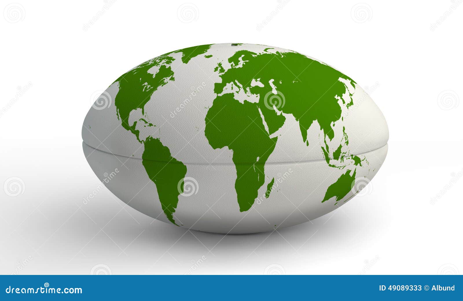 Rugby Ball World Map on White Stock Image - Image of countries, world ...