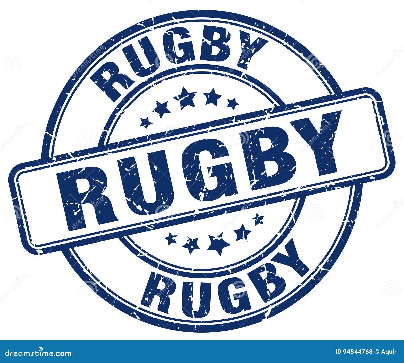 Rugby Blue Grunge Round Vintage Stamp Stock Vector - Illustration of ...