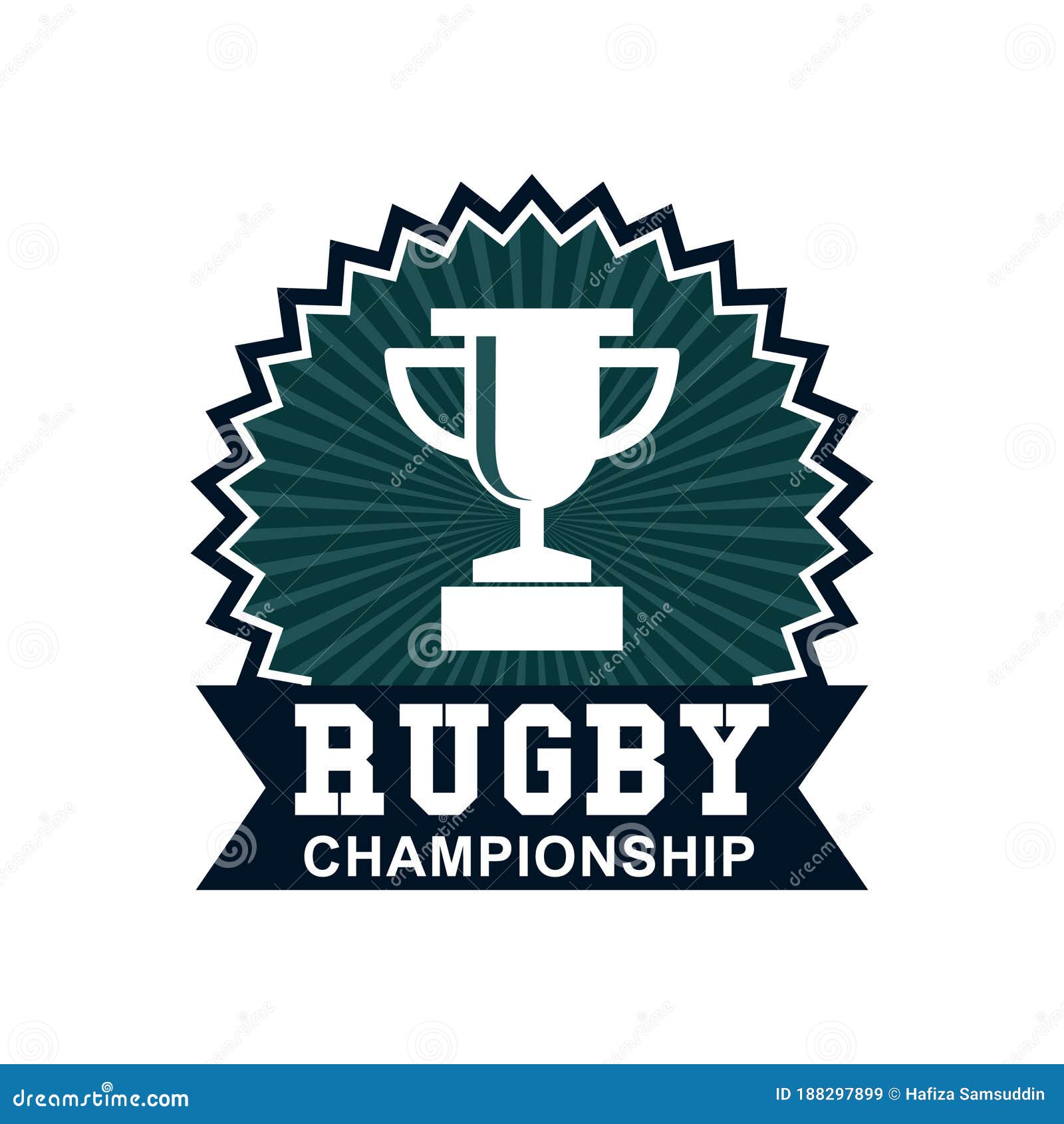 Rugby Championship Label Design. Vector Illustration Decorative Design ...