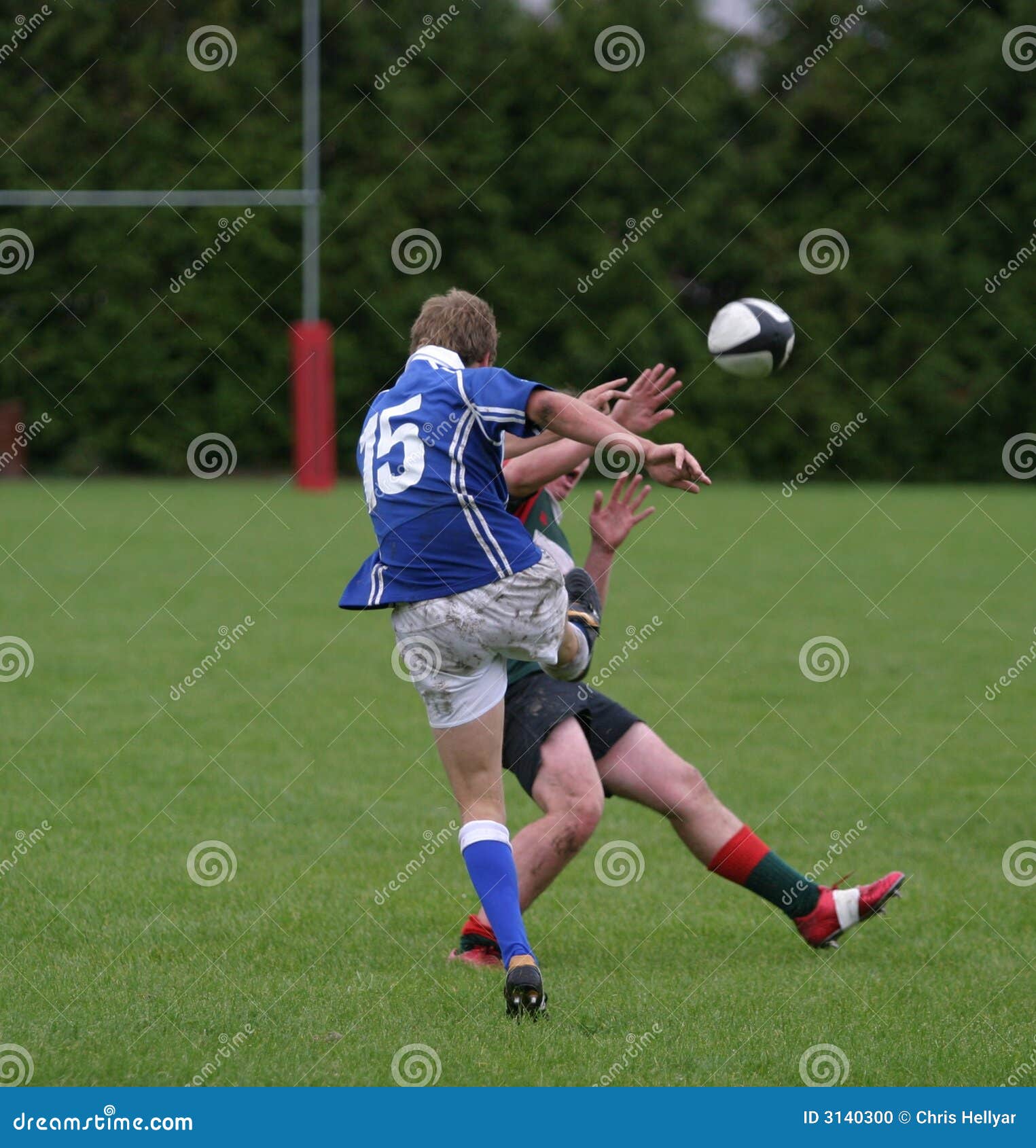 Rugby Charge down. stock photo. Image of field, pull, daytime - 3140300