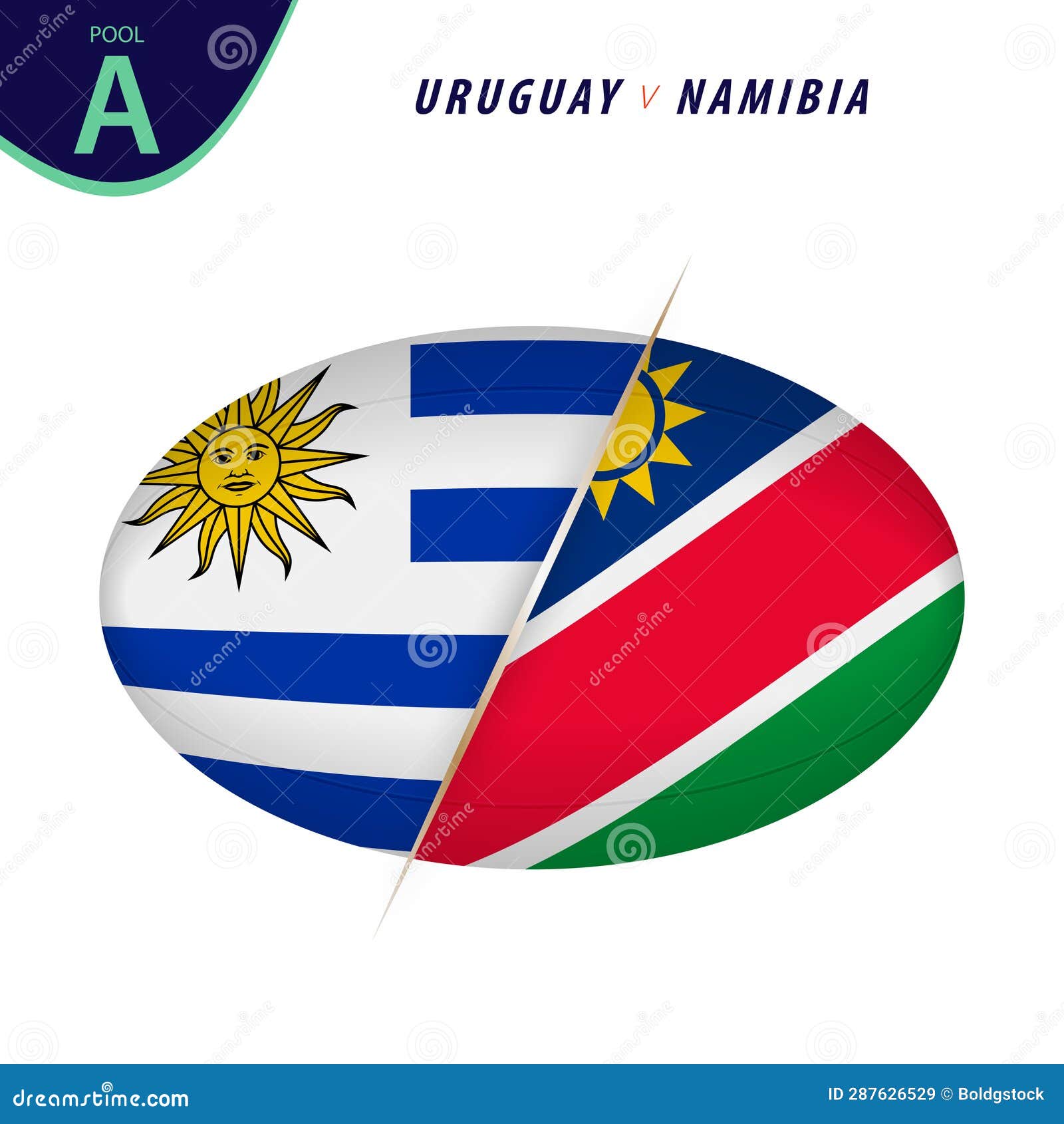 Rugby Competition Uruguay V Namibia . Rugby Versus Icon Stock Vector ...