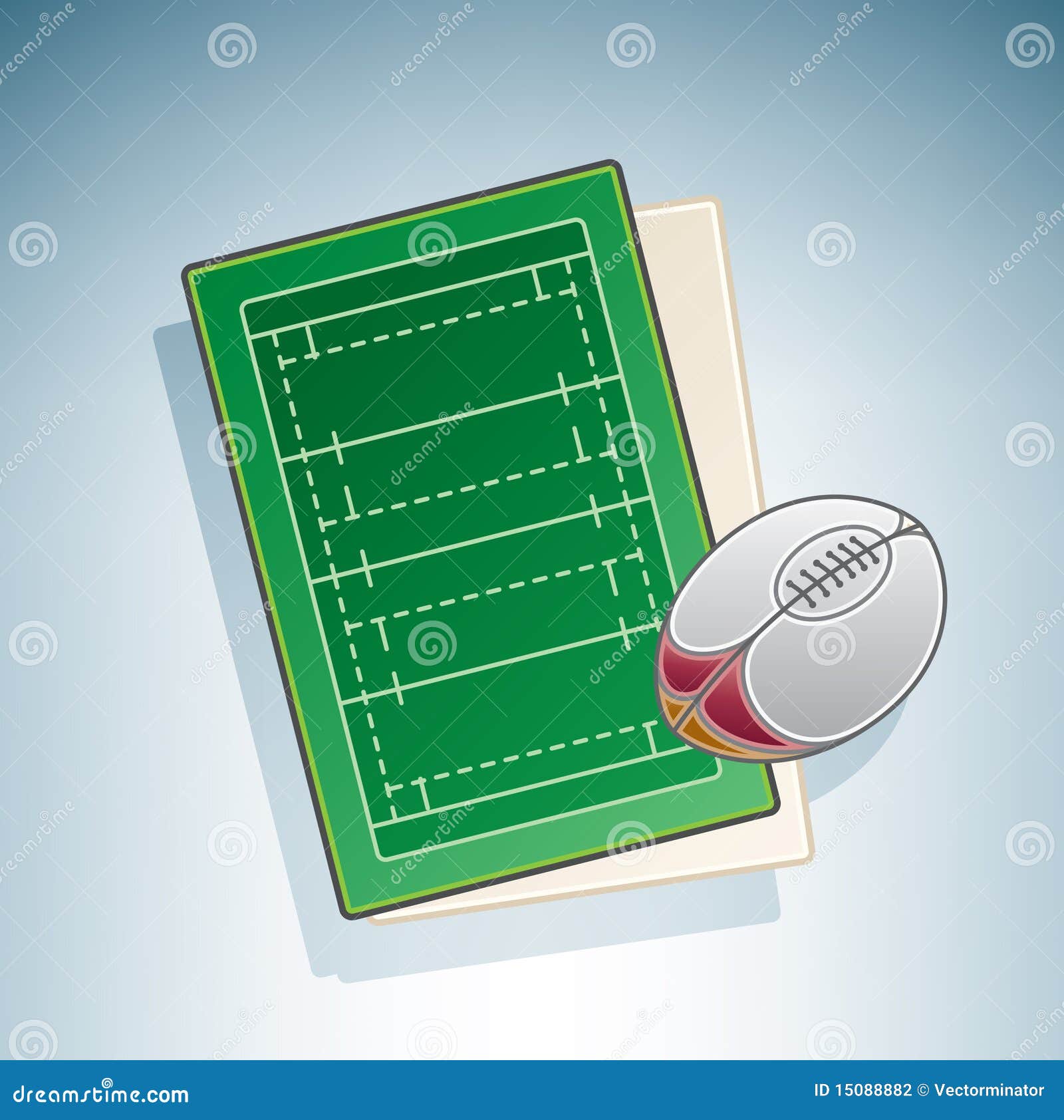 Rugby Field Vector Illustration | CartoonDealer.com #18290144