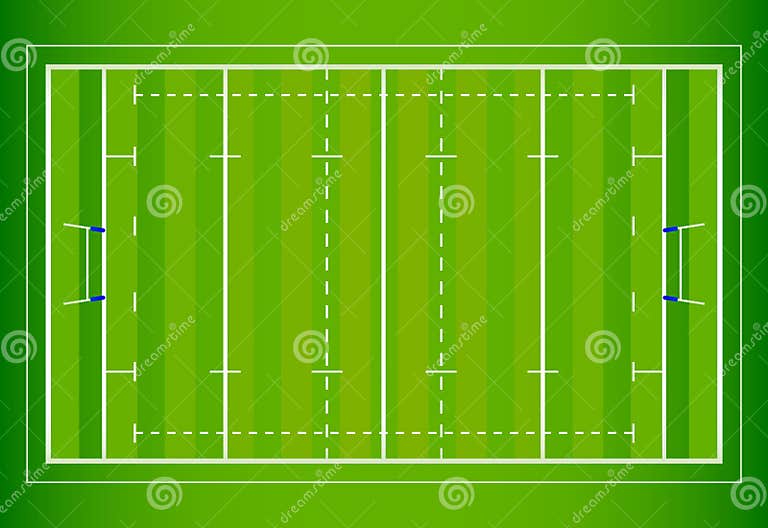 Rugby Field stock vector. Illustration of match, competition - 18290144
