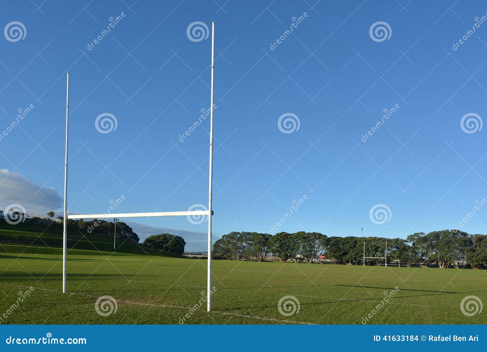 Rugby field stock photo. Image of goals, ground, park - 41633184