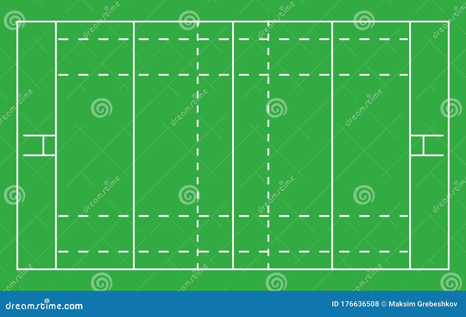 Rugby Field Vector Illustration | CartoonDealer.com #18290144