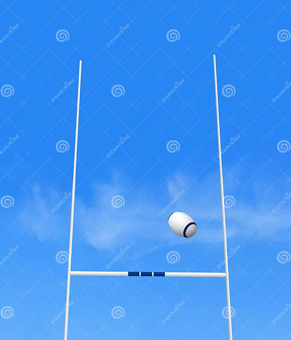Rugby goal stock illustration. Illustration of kick, play - 12187355
