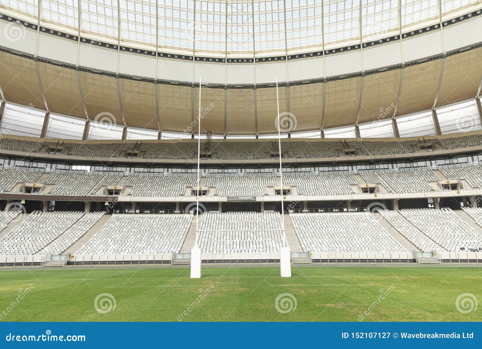 Rugby Goal Post in a Stadium Stock Image - Image of rugby, challenge ...