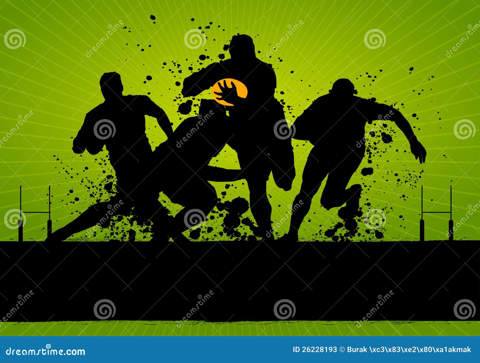 Rugby grunge Poster stock vector. Illustration of team - 26228193