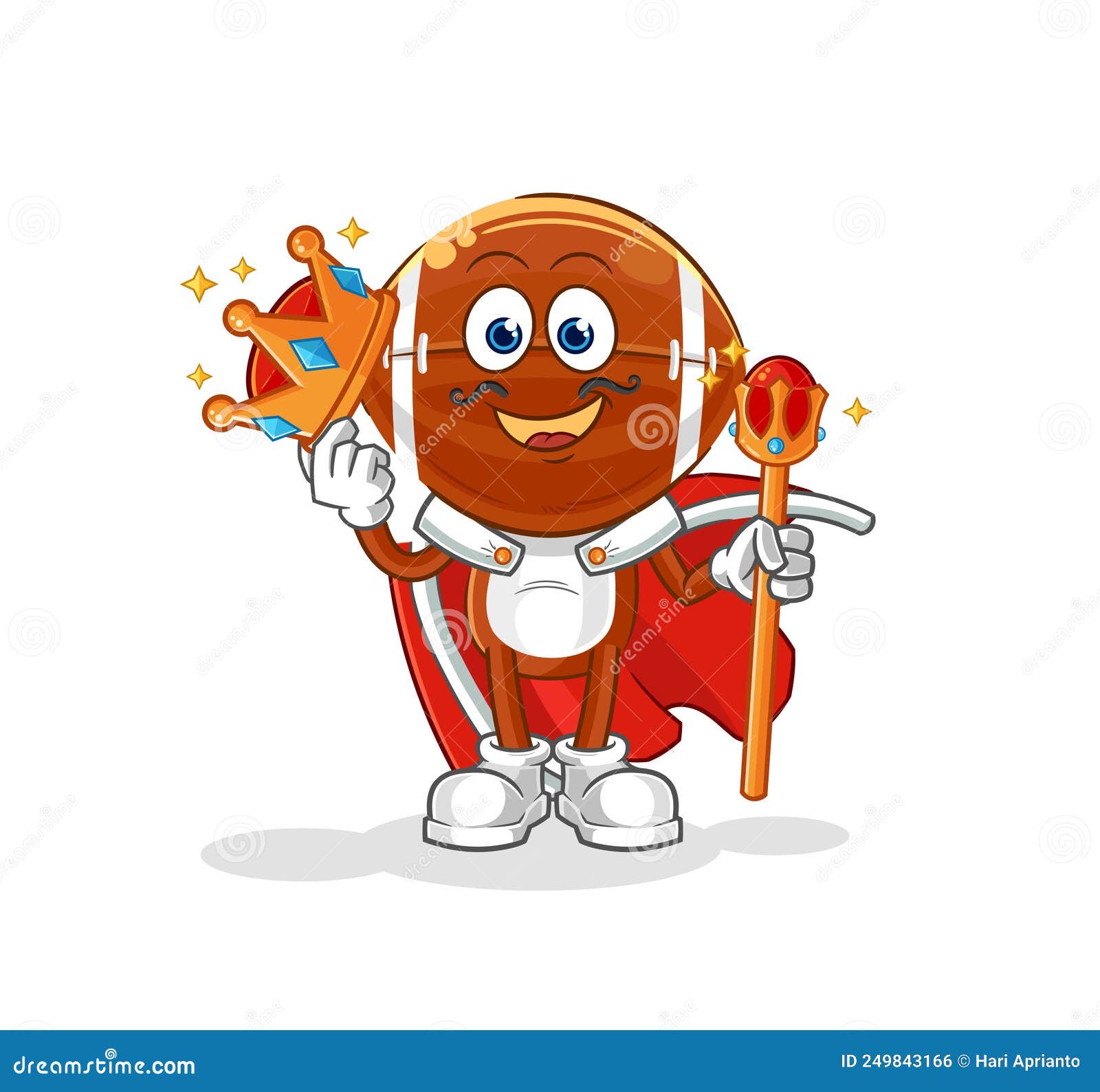 Rugby Head Scottish With Bagpipes Vector. Cartoon Character ...