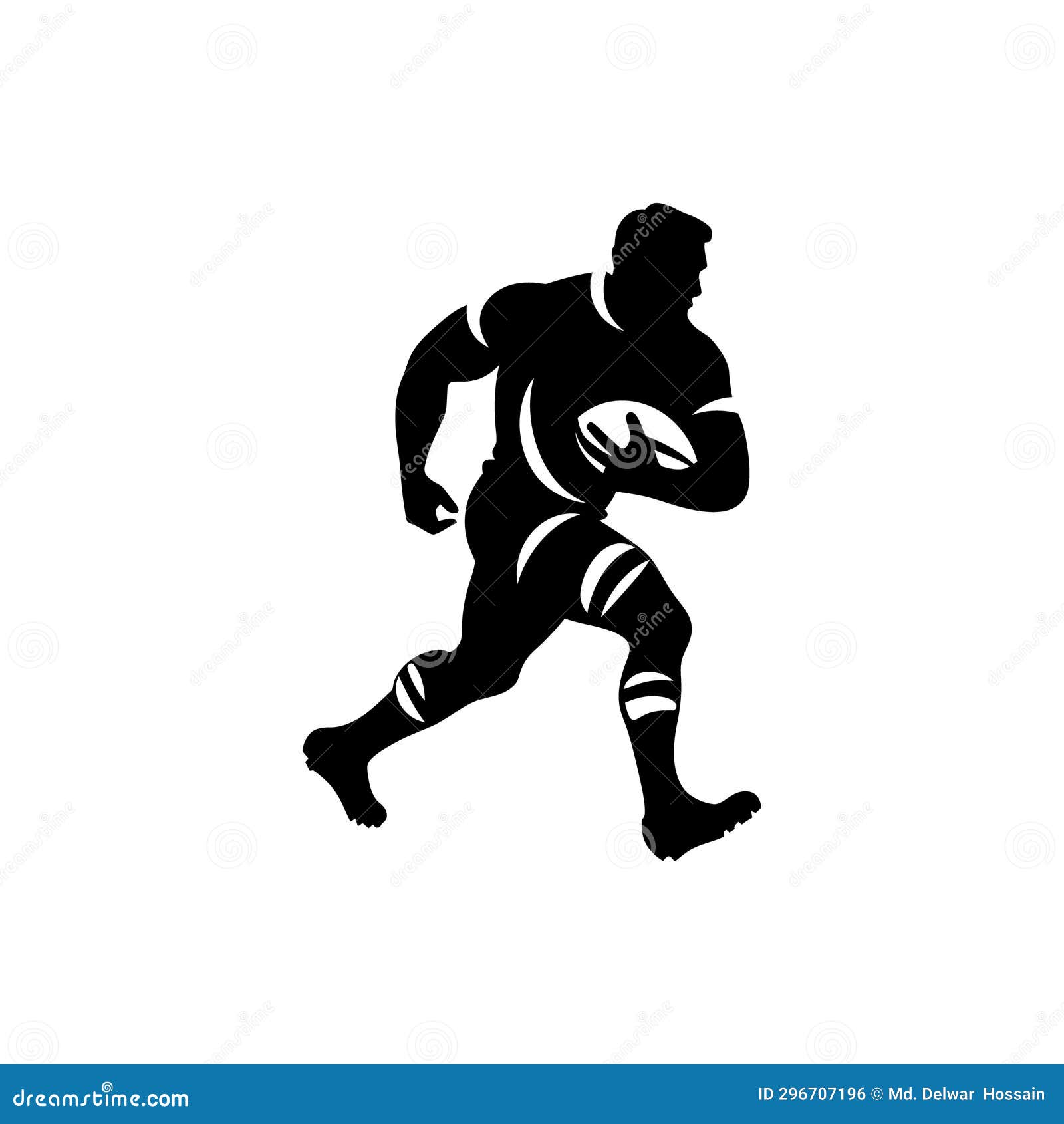 Rugby Icon stock vector. Illustration of tackle, icon - 296707196