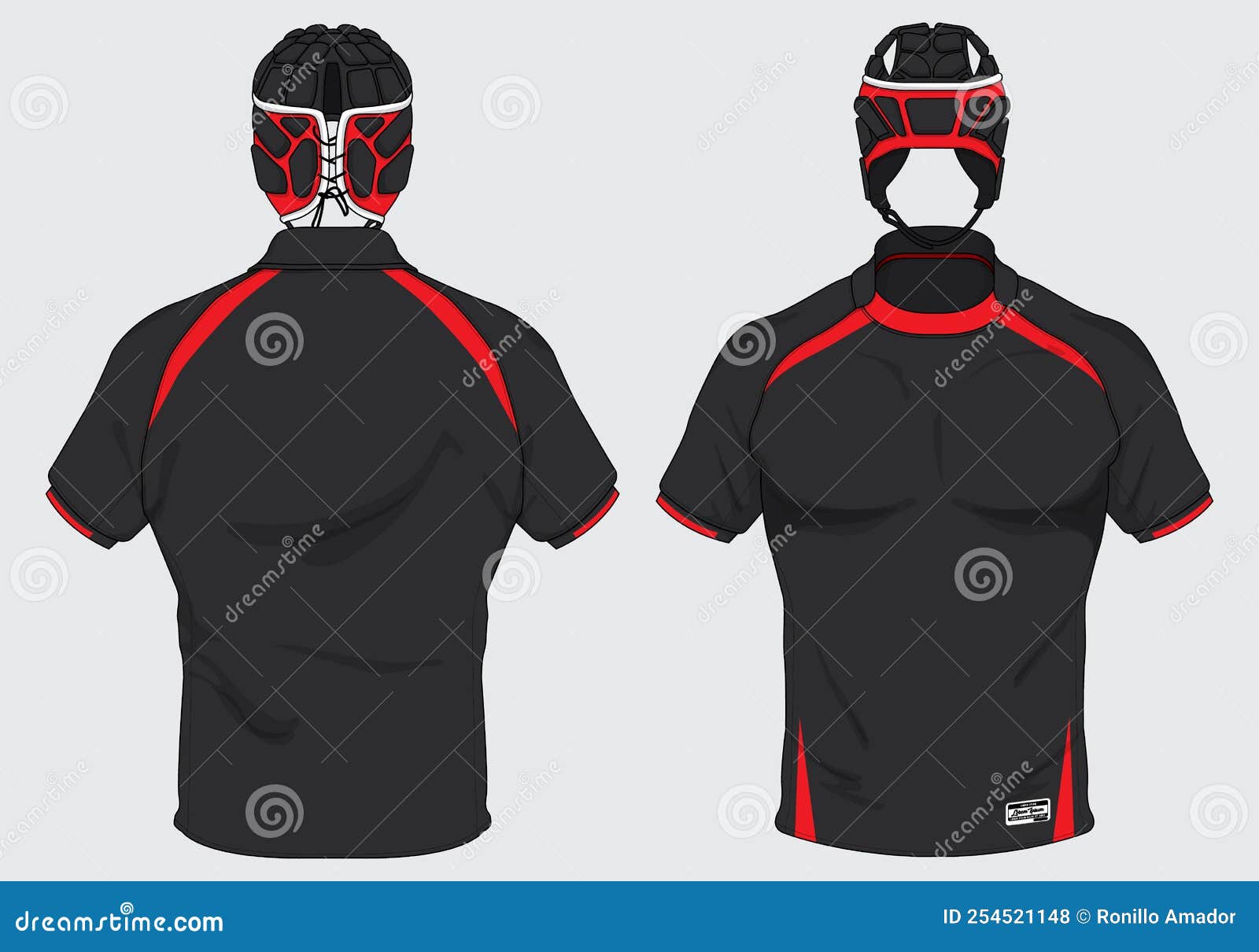 Rugby Jersey Uniform Design Set Vector Stock Vector - Illustration of ...