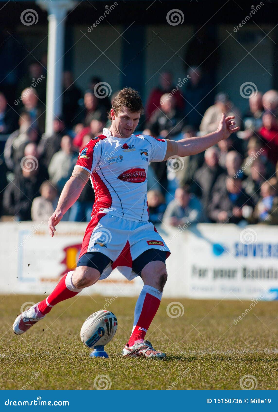 Rugby League, Jamie Rooney Kick Editorial Photo - Image of conversion ...