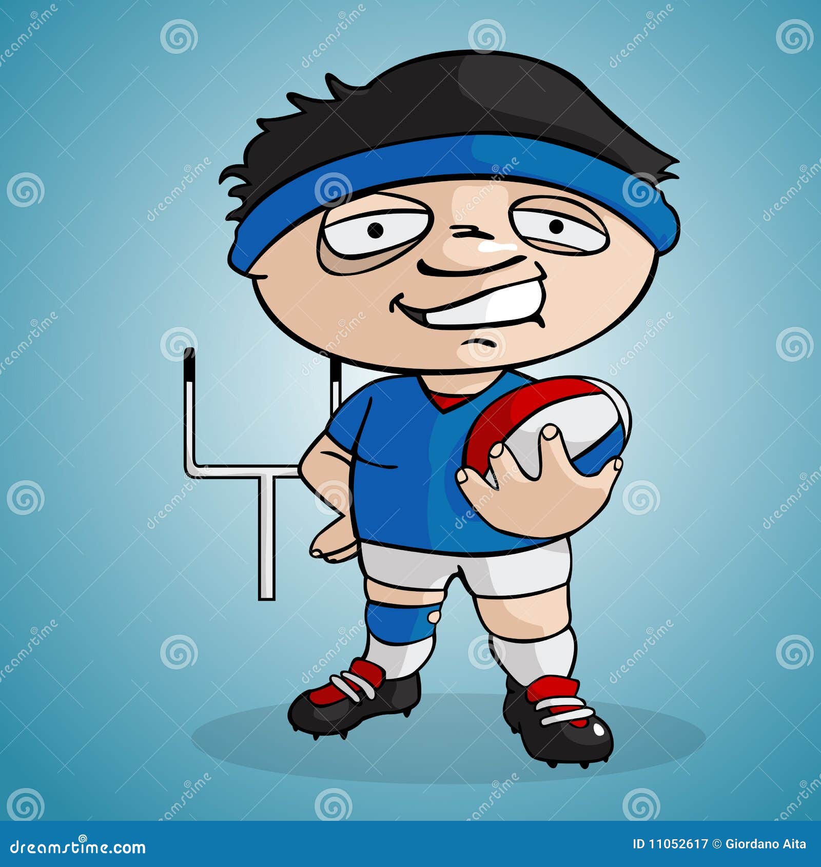 Rugby player stock vector. Illustration of oval, sport - 11052617