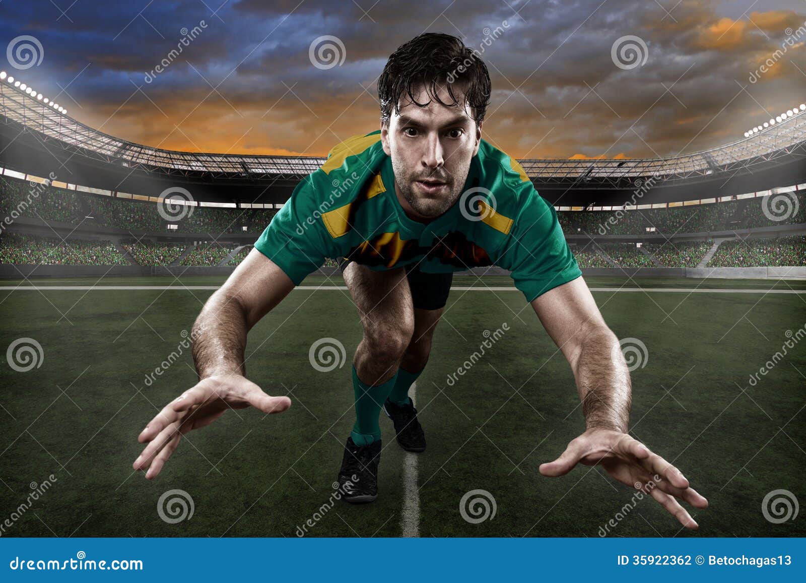 Rugby player stock photo. Image of adult, exercise, play - 35922362