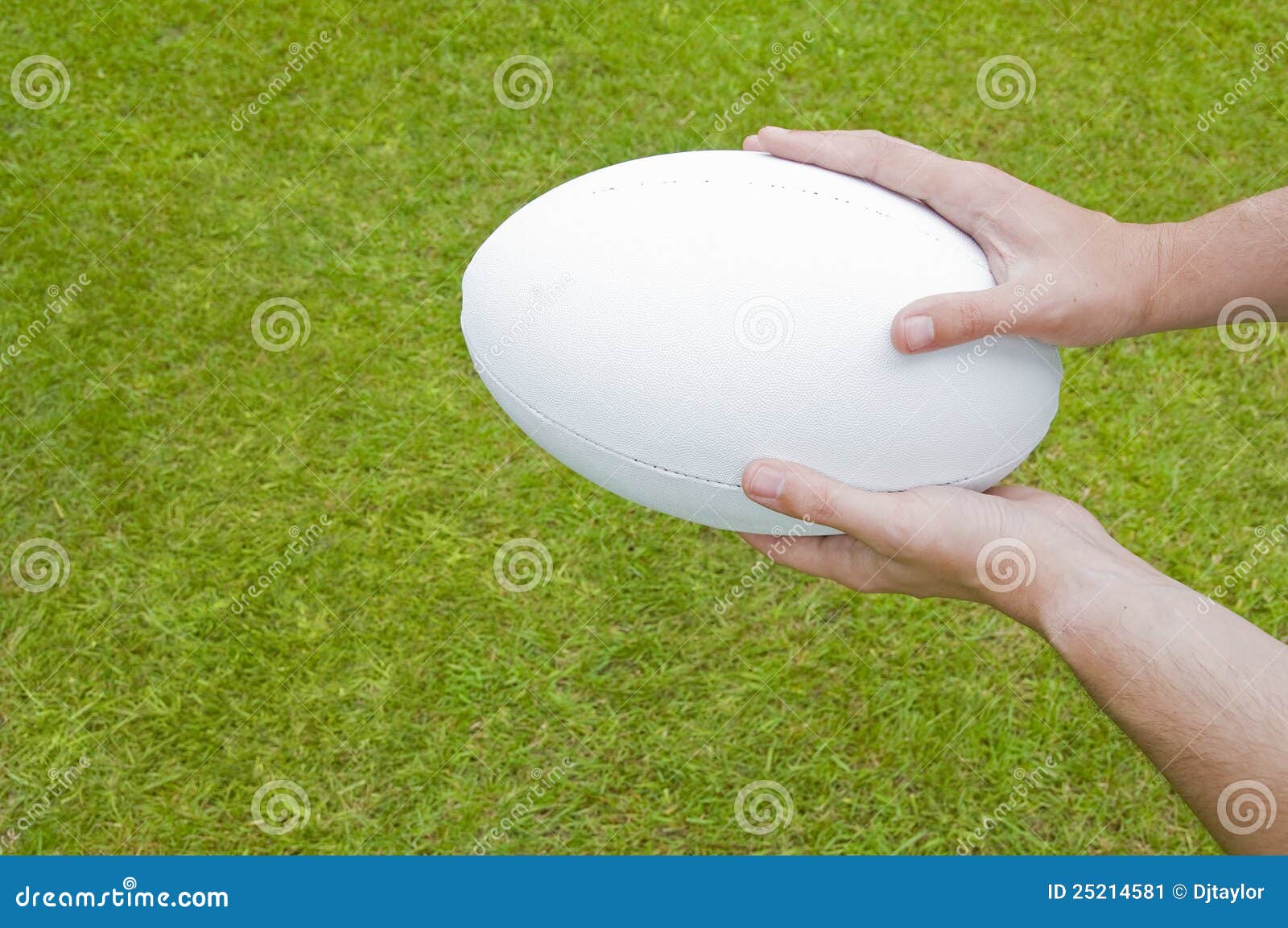 Rugby Player Passing Ball on Rugby Pitch Stock Image - Image of ...