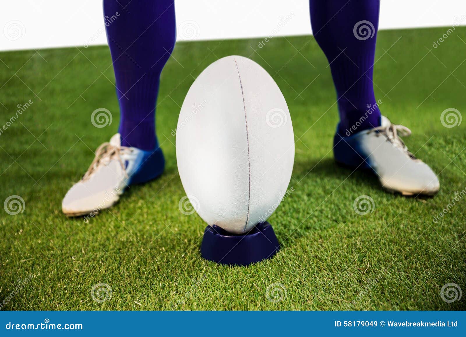 Rugby Player Ready To Make a Drop Kick Stock Image - Image of grass ...