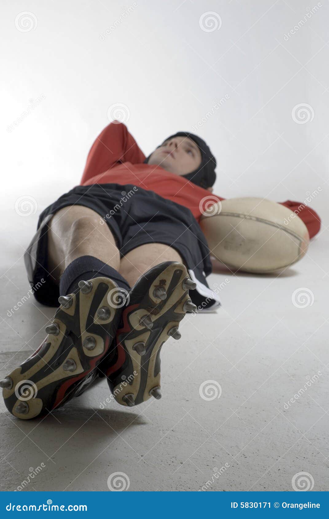 Rugby Player Relaxing - Vertical Stock Image - Image of rugby, boredom ...