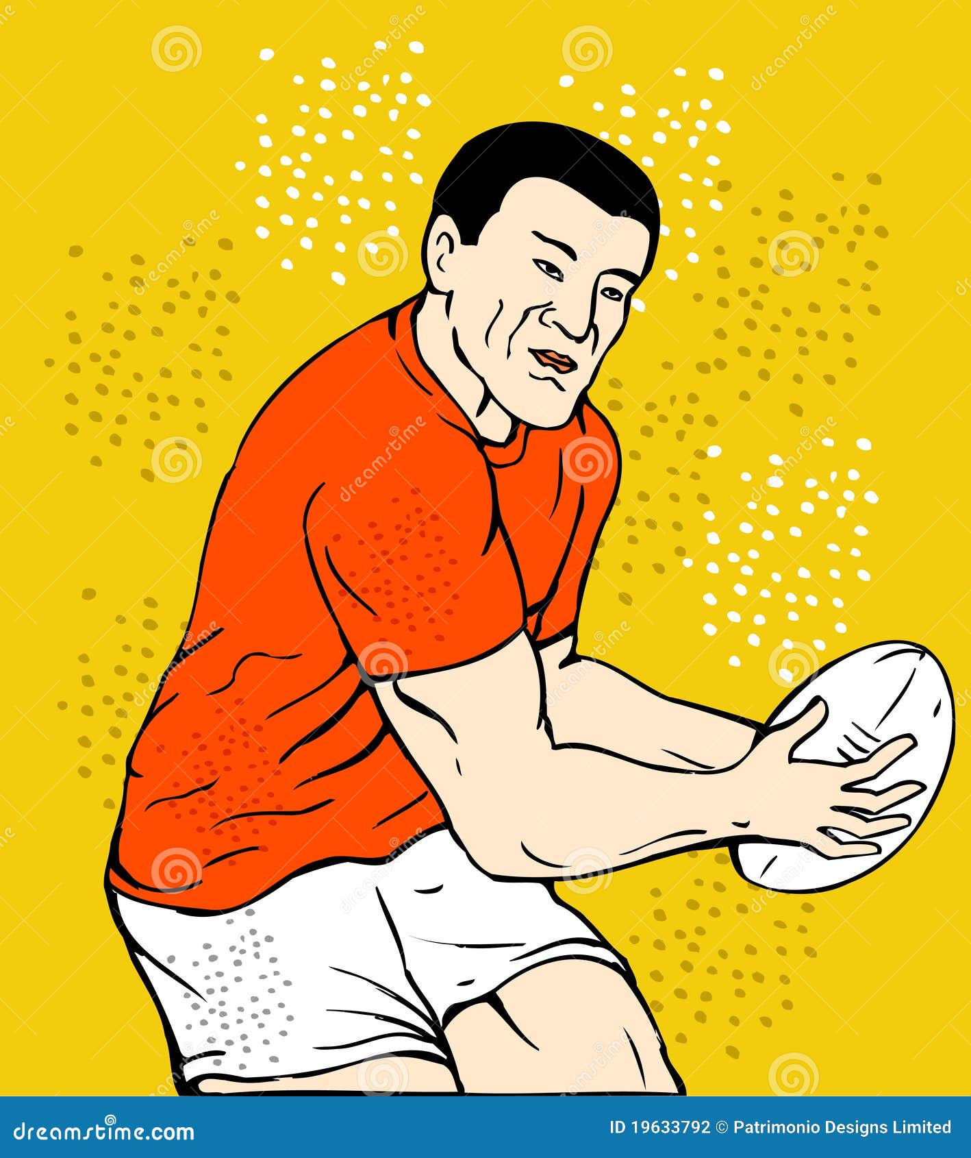 Rugby Player Running Passing Ball Stock Illustration - Illustration of ... Rugby Player Running Passing Ball Stock Illustration - Illustration of ...