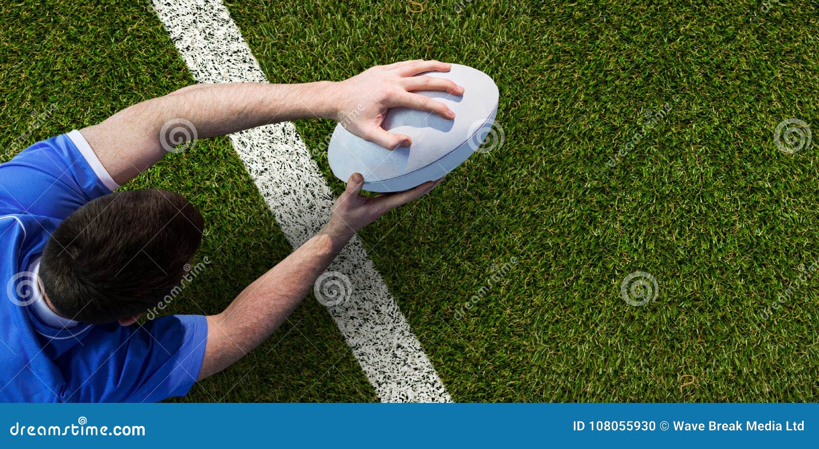Composite Image of a Rugby Player Scoring a Try Stock Photo - Image of ...