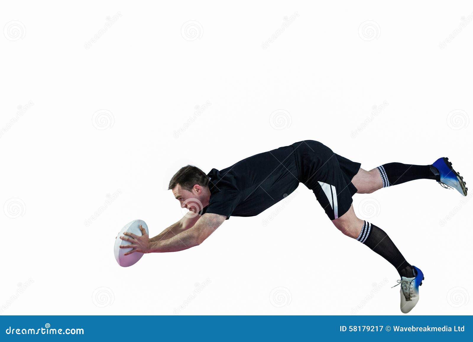 A Rugby Player Scoring a Try Stock Image - Image of score, competition ...