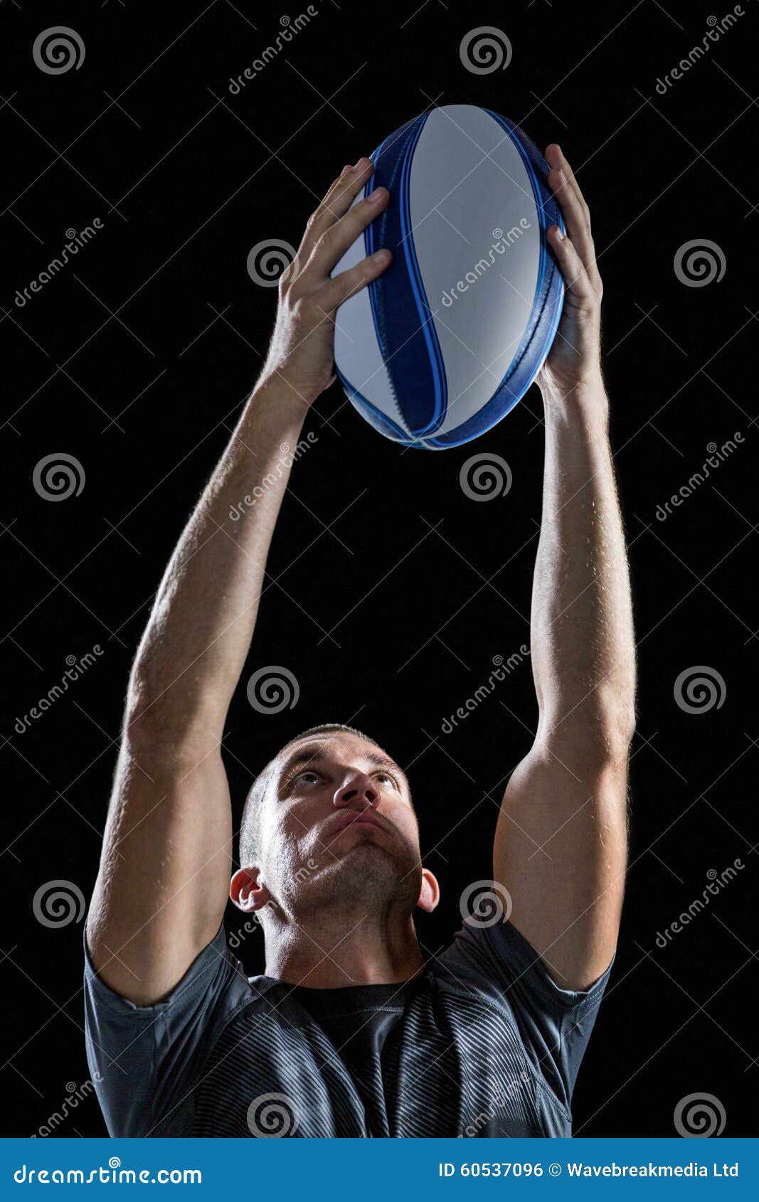 Rugby player throwing ball stock photo. Image of shoulders - 60537096