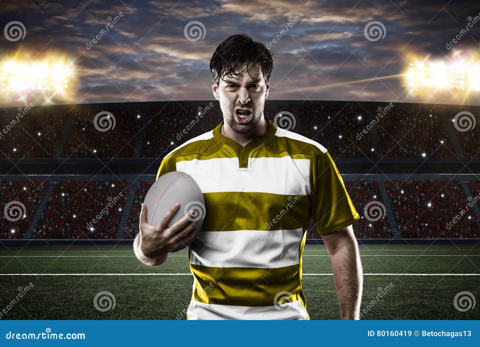 Rugby player stock image. Image of portrait, shorts, sport - 80160419
