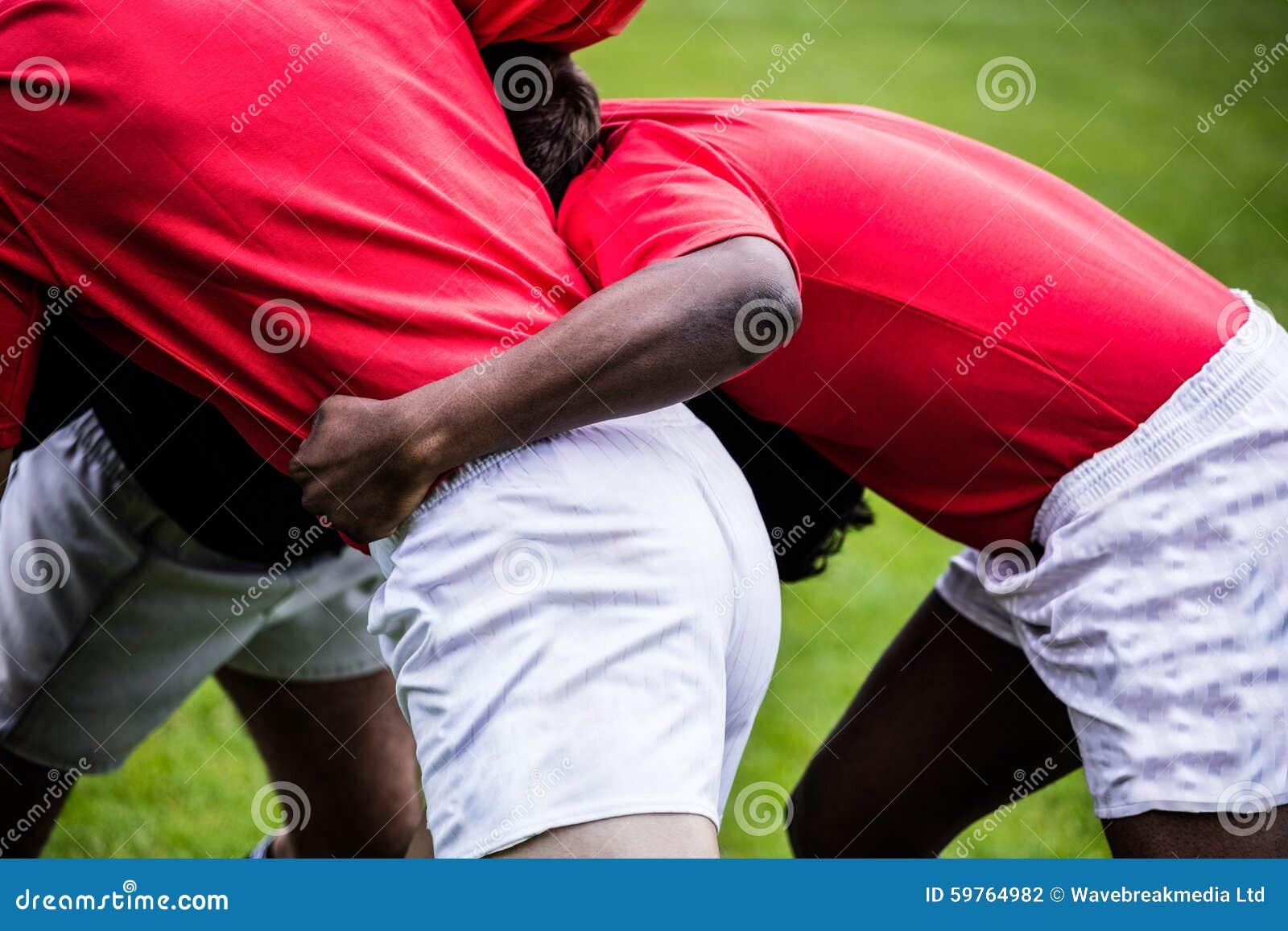Rugby Players Doing a Scrum Stock Photo - Image of male, caucasian ...