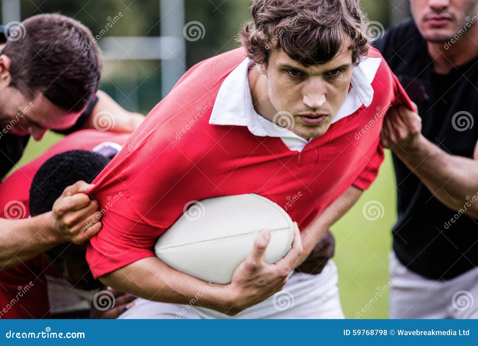 Rugby Players Tackling during Game Stock Photo - Image of event, four ...