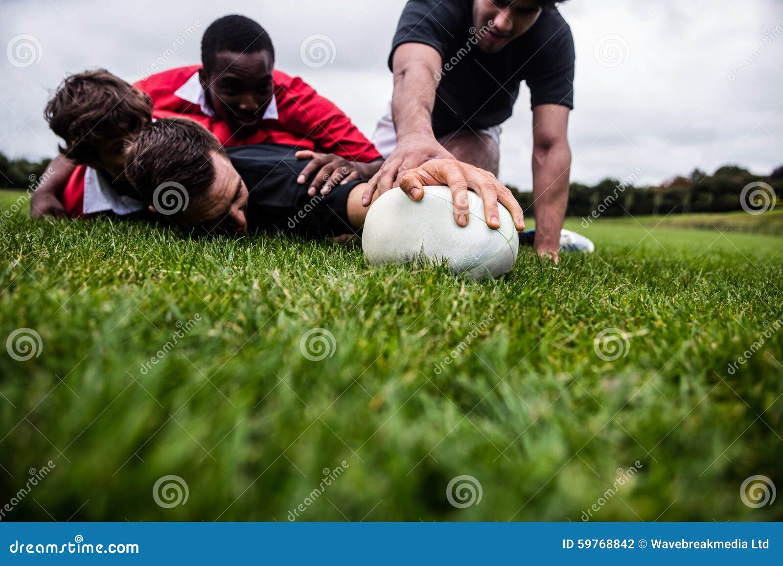 Rugby Players Tackling during Game Stock Photo - Image of match ...