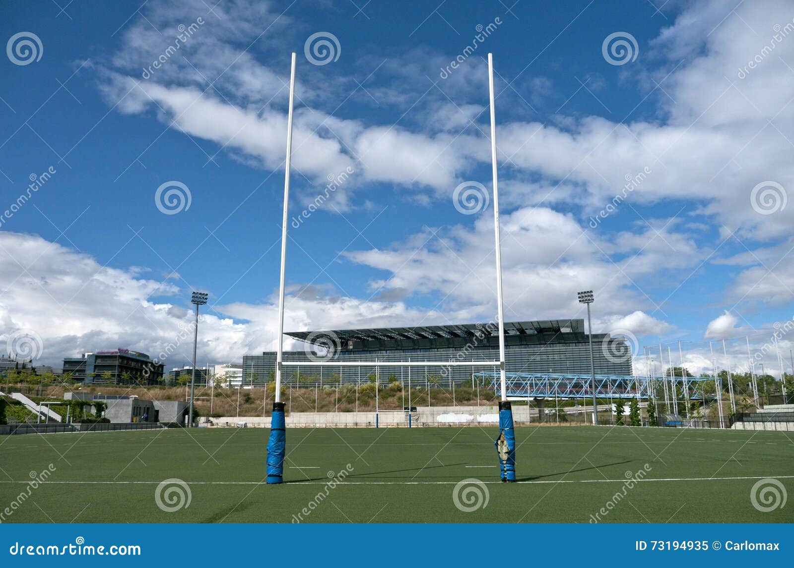 Rugby playing field stock image. Image of field, game - 73194935