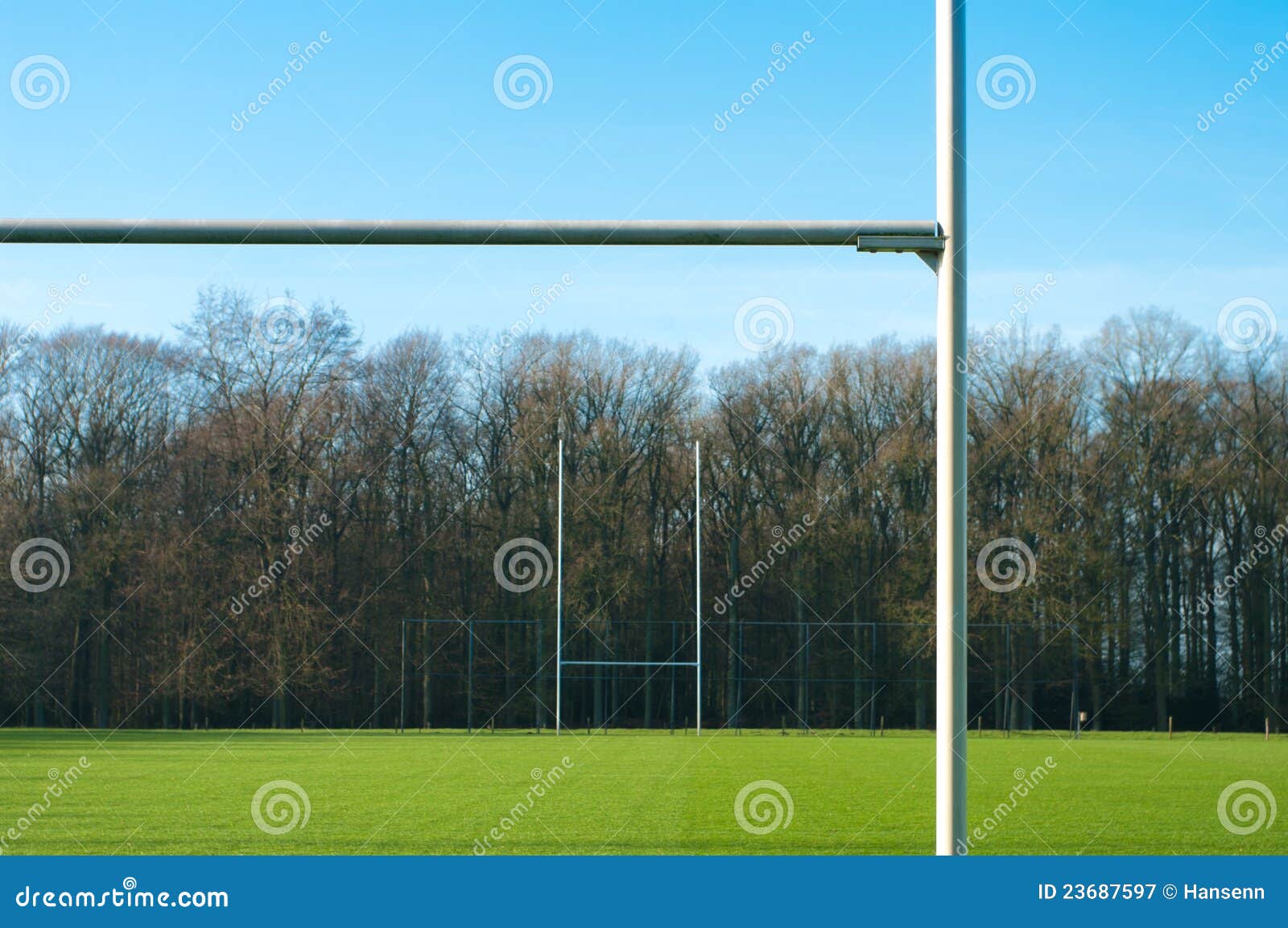 Rugby post stock image. Image of goal, rugby, ball, play - 23687597