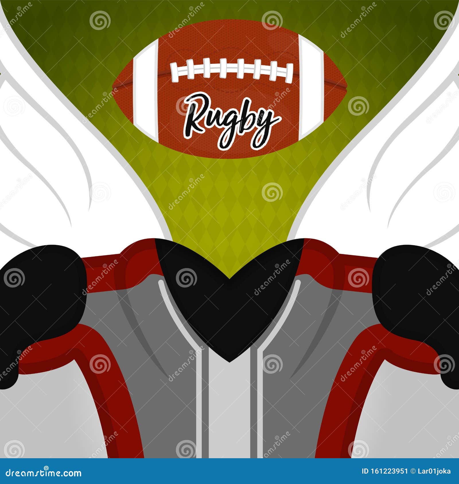 Rugby Poster Illustration | CartoonDealer.com #161224648